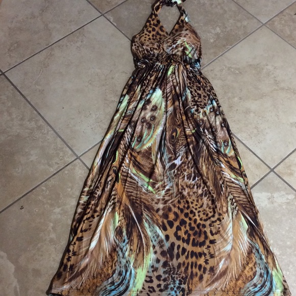 Unique Styles dresses | Dresses | Animal Print Dress Maxi Long Leopard ...